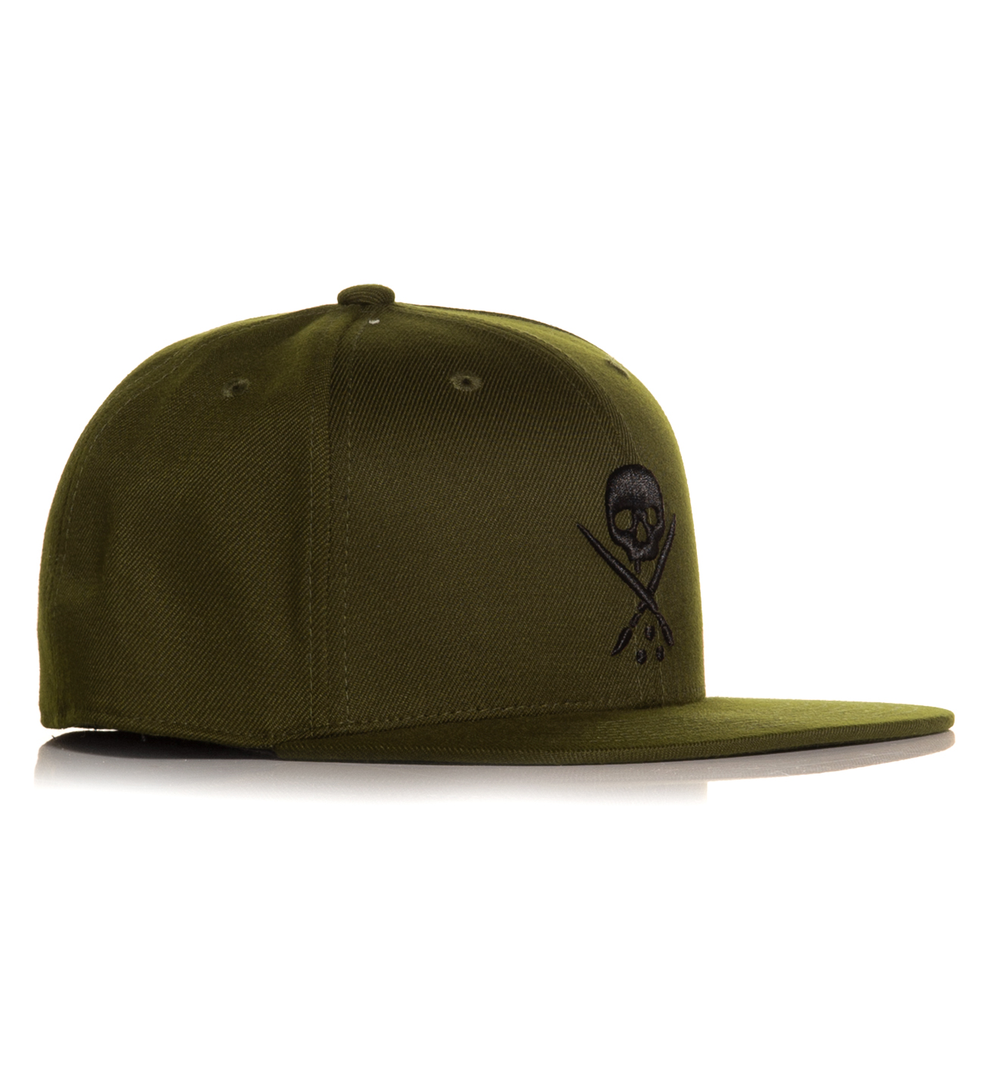 Badge Fitted Hat - Dark Marsh