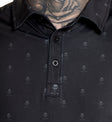 Skull and Golf Clubs Pattern Polo Shirt