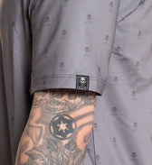 Skull and Golf Clubs Pattern Polo Shirt